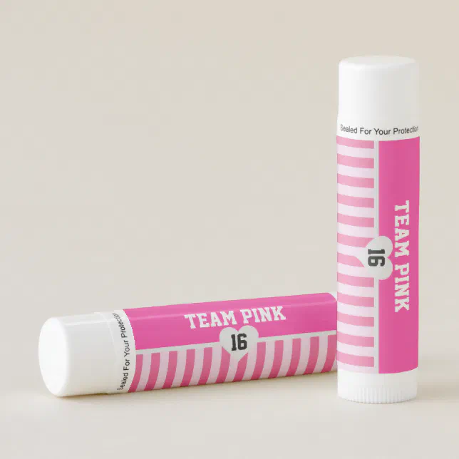 Team Pink Bride Birthday Bridal Shower Party Lip Balm | Zazzle