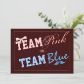 Team Pink or Team Blue Baby Gender Reveal Party Invitation | Zazzle