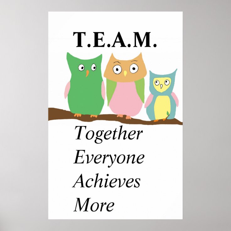 TEAM Poster | Zazzle