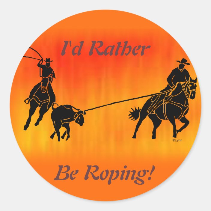 Team Ropers 202 Classic Round Sticker | Zazzle.com