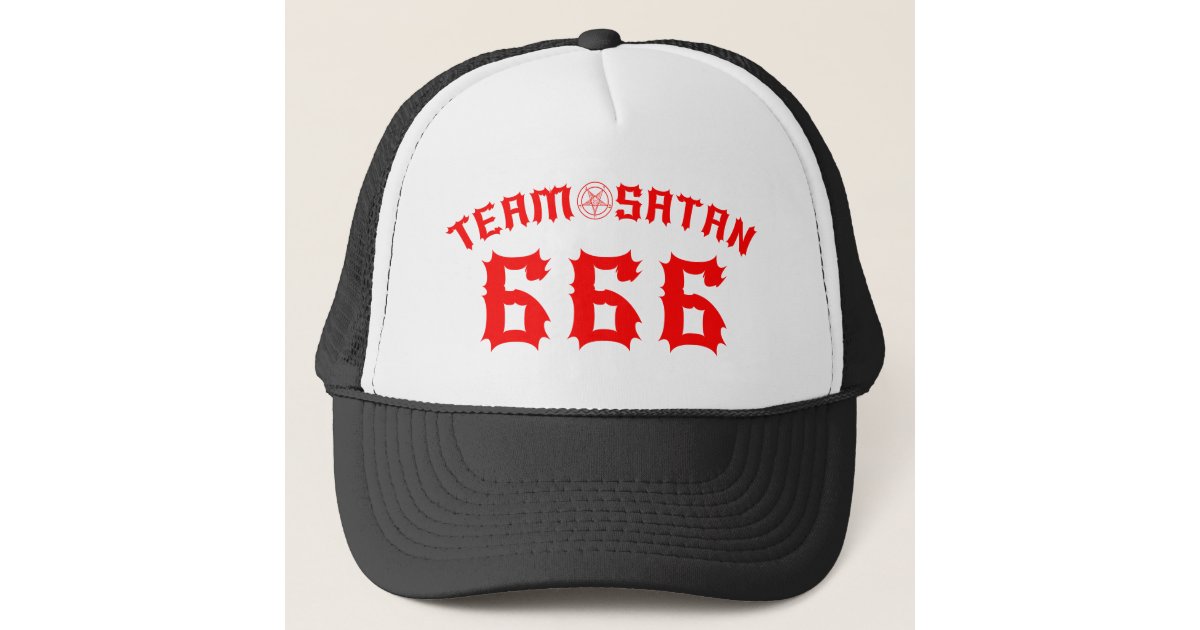 Team Satan 666 Trucker Hat | Zazzle