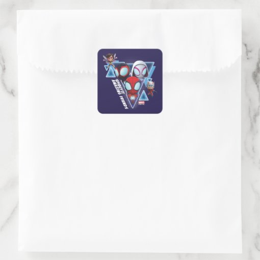 Team Spidey with Ant-Man and the Wasp Square Sticker | Zazzle