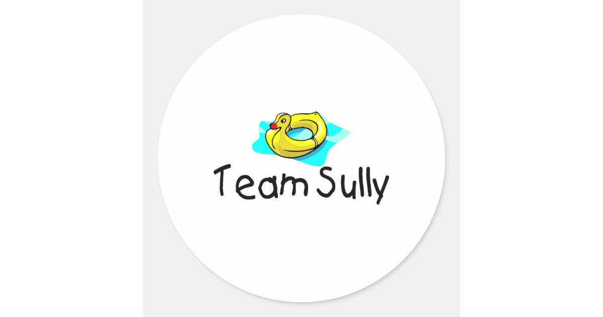 Team Sully Duck Classic Round Sticker | Zazzle