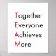 TEAM – Together Everyone Achieves More Inspiration Poster | Zazzle