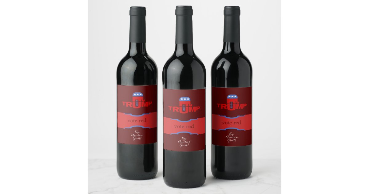 Team Trump Republican Wine Label | Zazzle