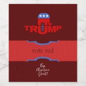 Team Trump Republican Wine Label | Zazzle