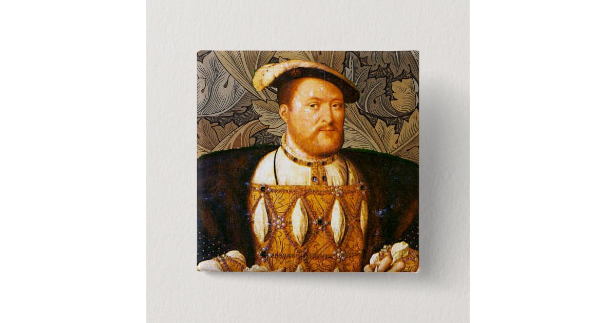 Team Tudor - Portrait of King Henry VIII Button | Zazzle