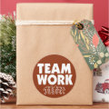 Team Work motivational Classic Round Sticker | Zazzle