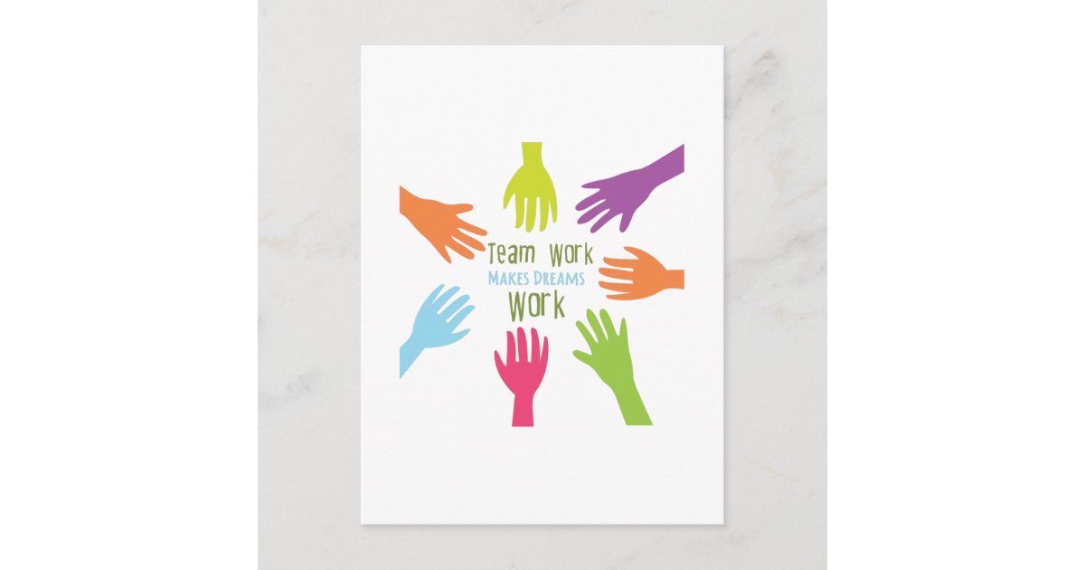 Team Work Postcard | Zazzle