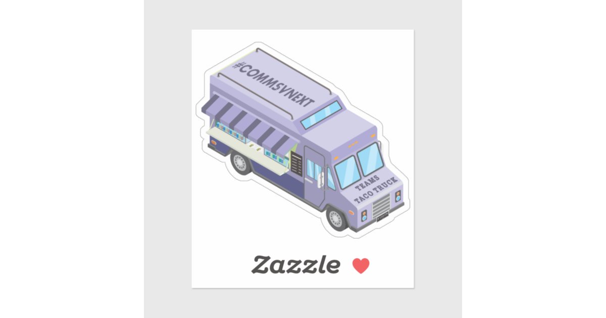 Teams Taco Truck Sticker | Zazzle
