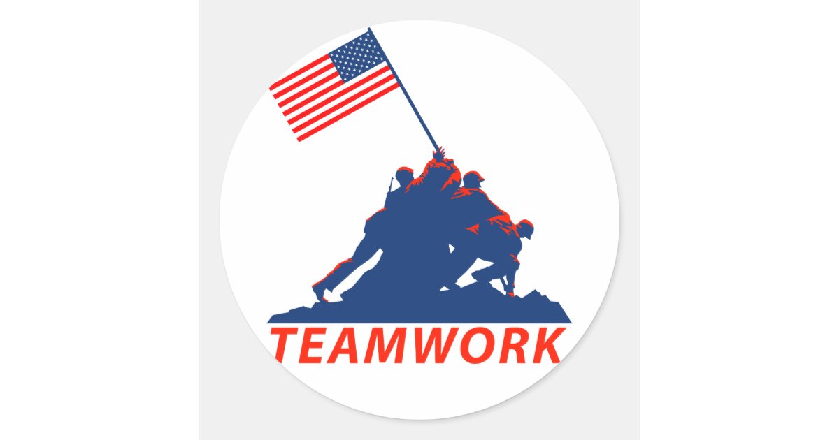 Teamwork Classic Round Sticker | Zazzle