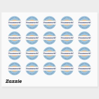 Teamwork great job employee recognition stickers | Zazzle