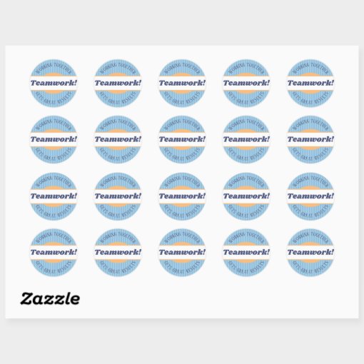 Teamwork great job employee recognition stickers | Zazzle