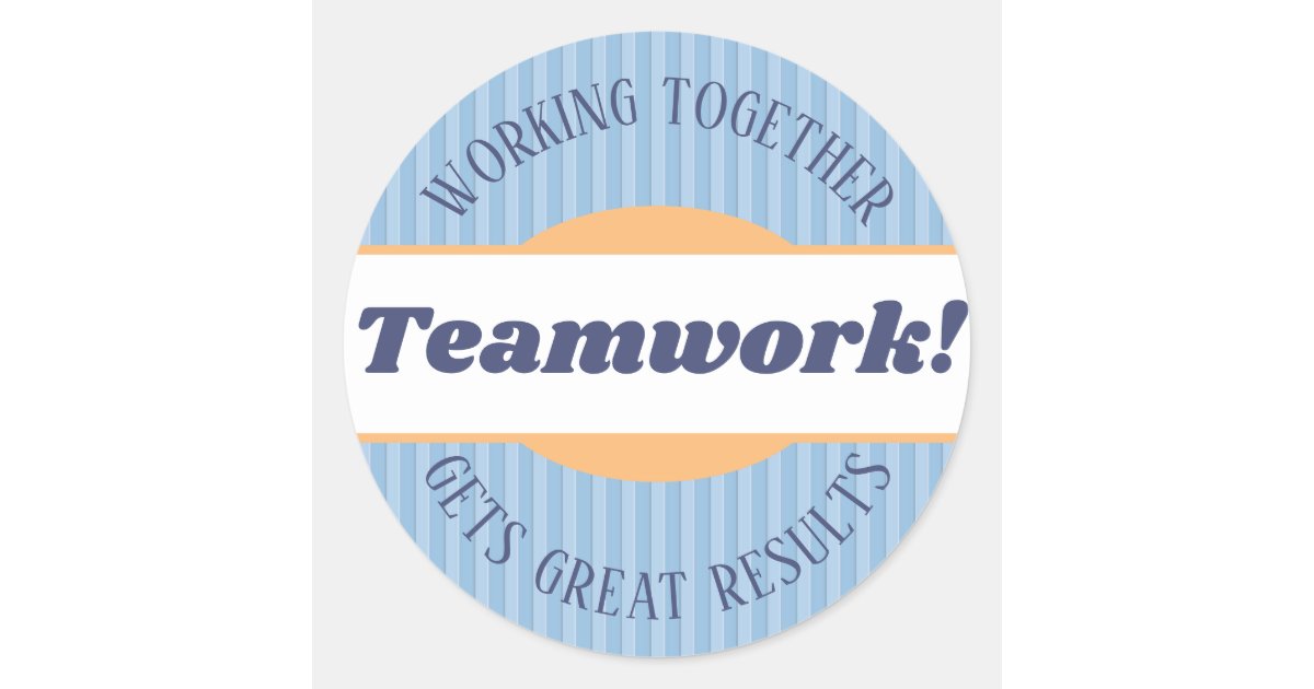 Teamwork great job employee recognition stickers | Zazzle