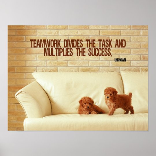 Teamwork Inspirational Poster | Zazzle.com