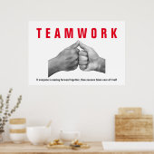 Teamwork Inspirational Quote Motivational Hands Poster | Zazzle