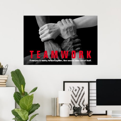 Teamwork Inspirational Quote Motivational Poster | Zazzle