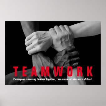 Teamwork Inspirational Quote Motivational Poster | Zazzle