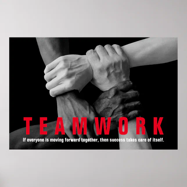 Teamwork Inspirational Quote Motivational Poster | Zazzle