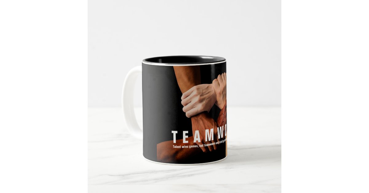 Teamwork Inspirational Quote Motivational Two-Tone Coffee Mug | Zazzle