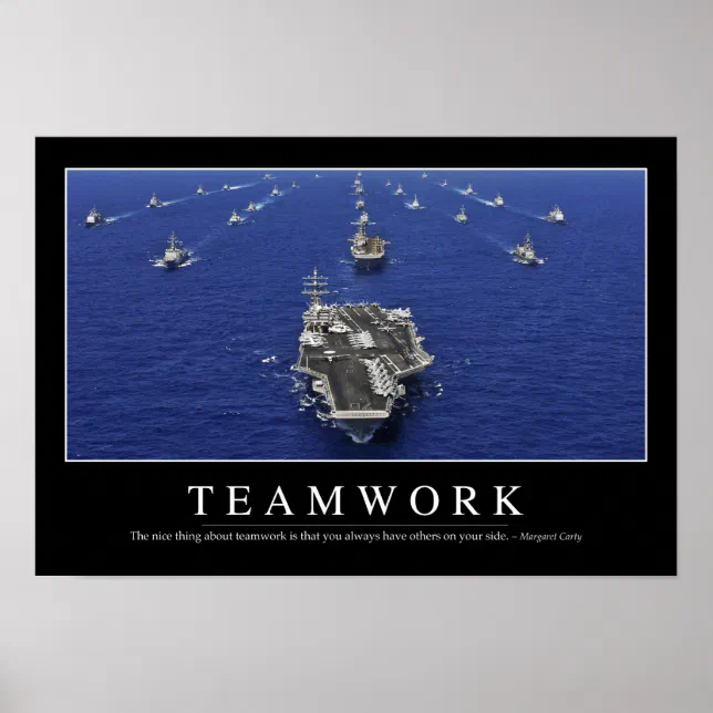 Teamwork: Inspirational Quote Poster | Zazzle