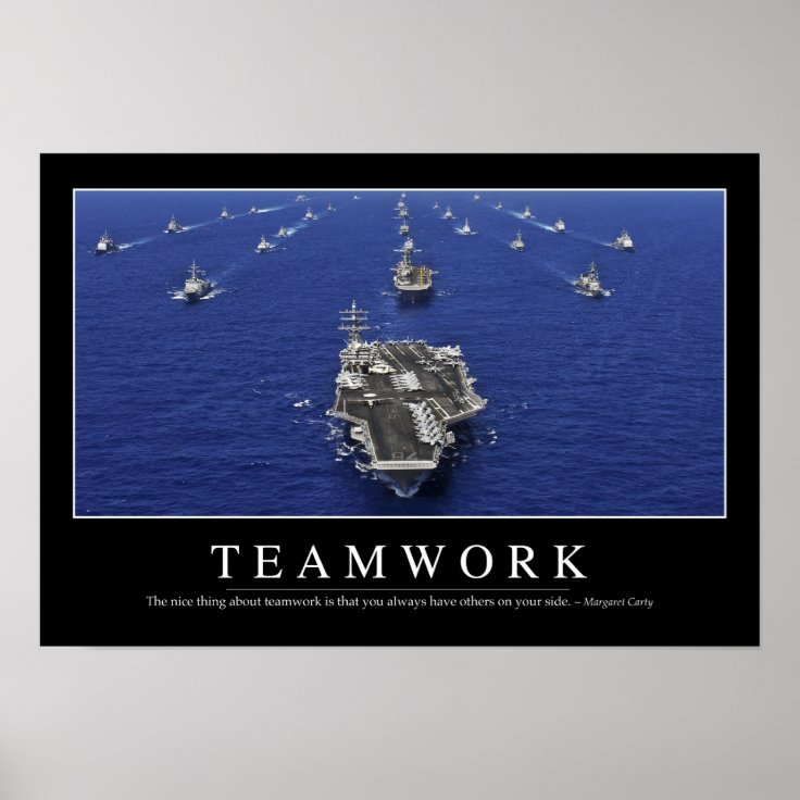 Teamwork: Inspirational Quote Poster | Zazzle