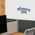 Teamwork makes the dream work slogan wall decal | Zazzle