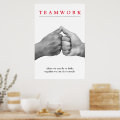 Teamwork Motivational Inspirational Hands Poster | Zazzle