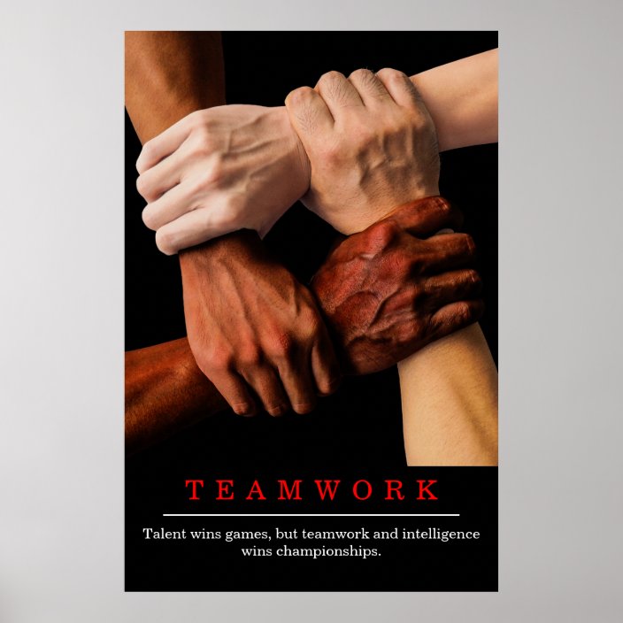 Teamwork Motivational Inspirational Quote Poster | Zazzle.com