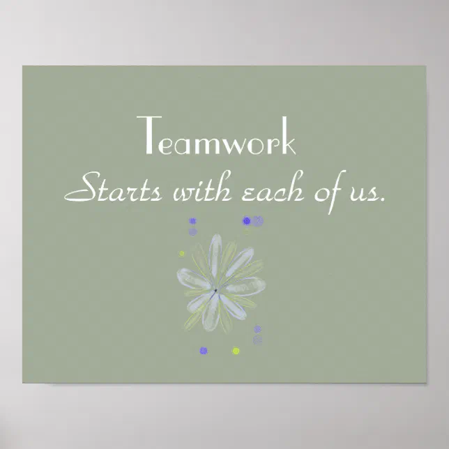 Teamwork Motivational Poster | Zazzle