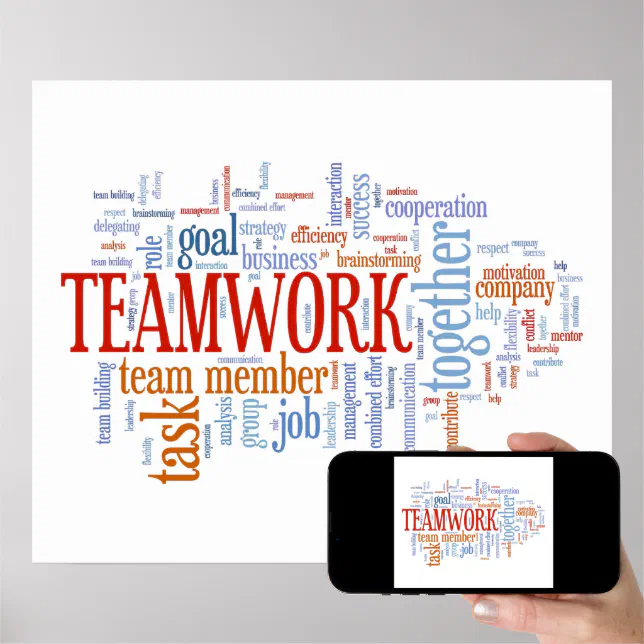 TEAMWORK POSTER | Zazzle