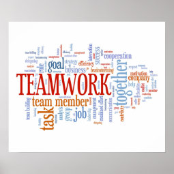TEAMWORK POSTER | Zazzle
