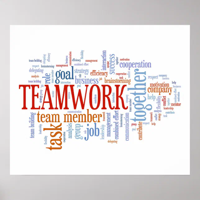 TEAMWORK POSTER | Zazzle