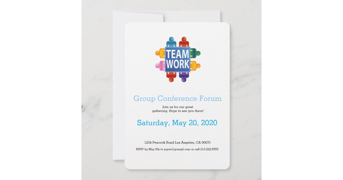 Teamwork Table Invitation | Zazzle