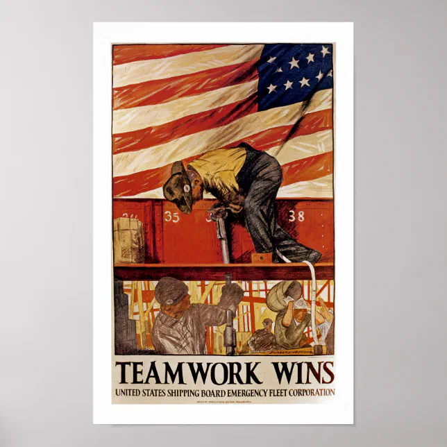 TeamWork Wins Poster | Zazzle