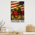Teamwork Wins Poster | Zazzle