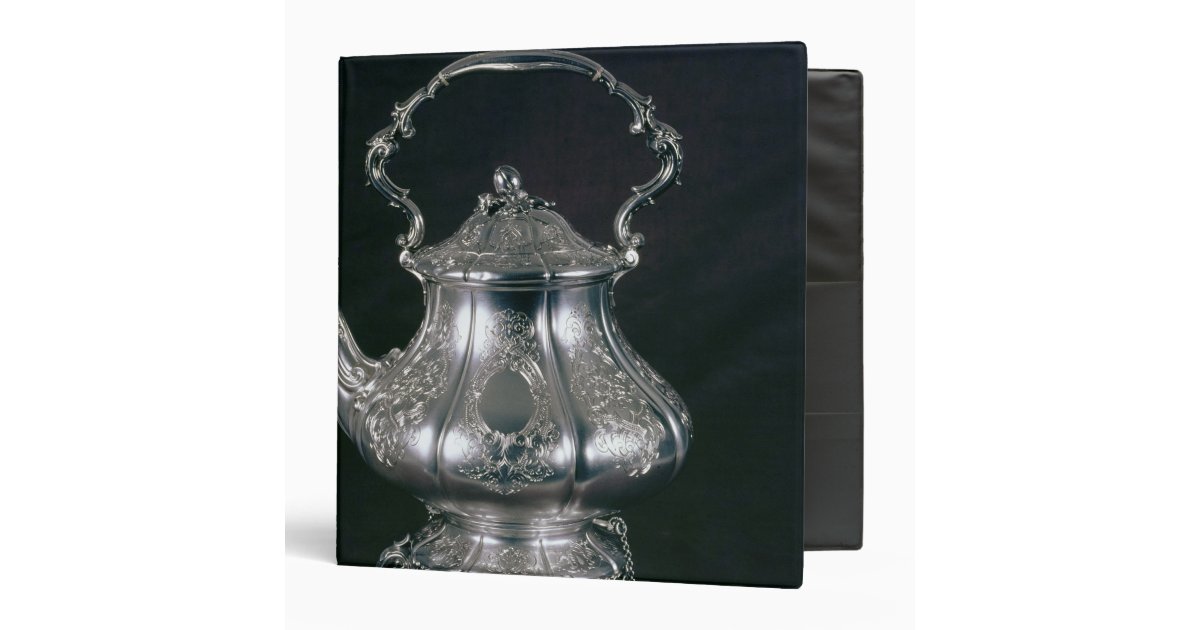 Teapot and kettle with lampstand and burner 3 ring binder | Zazzle