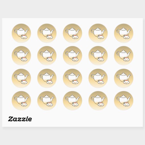 Teapot Classic Round Sticker | Zazzle