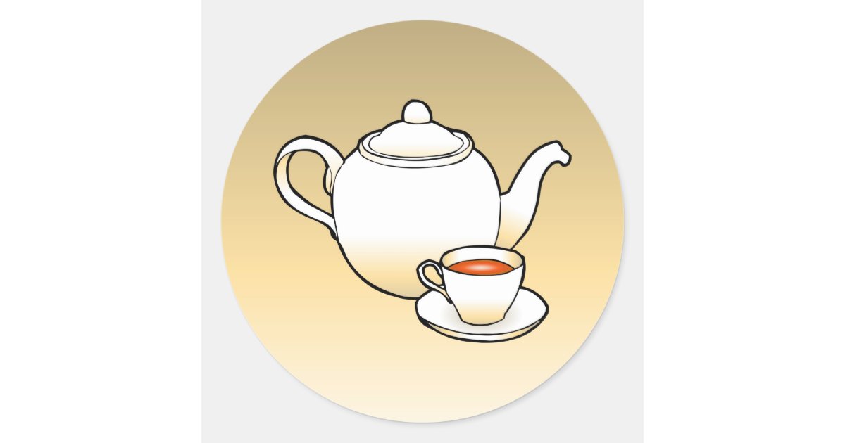 Teapot Classic Round Sticker | Zazzle