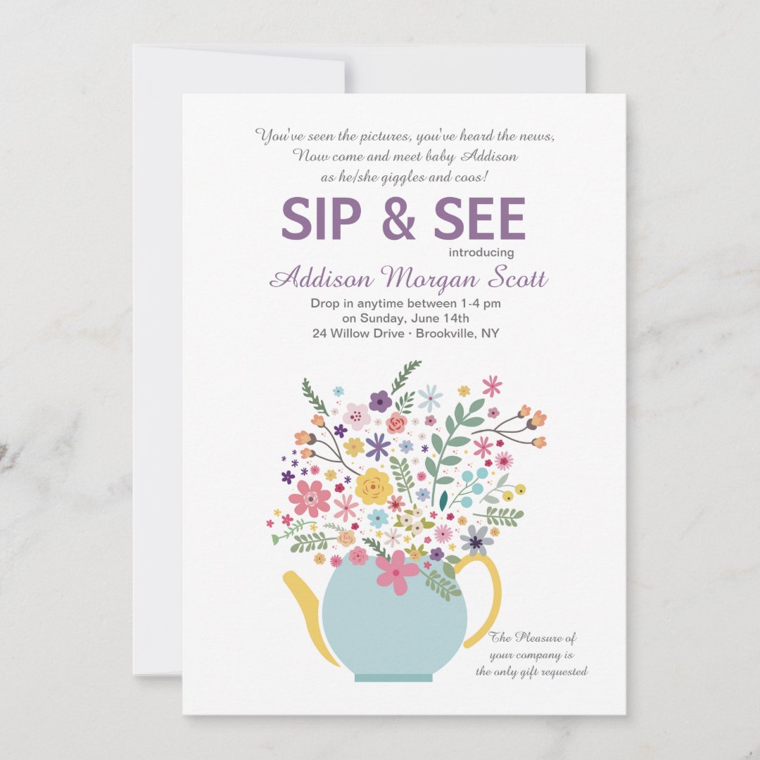 Teapot Invitation | Zazzle
