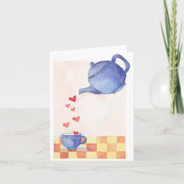 Teapot Love - Note Card | Zazzle