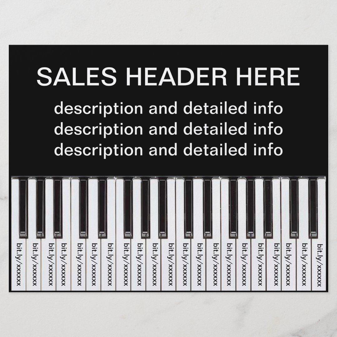 Tear-Off Advertising Flyer Personalized Keyboard | Zazzle