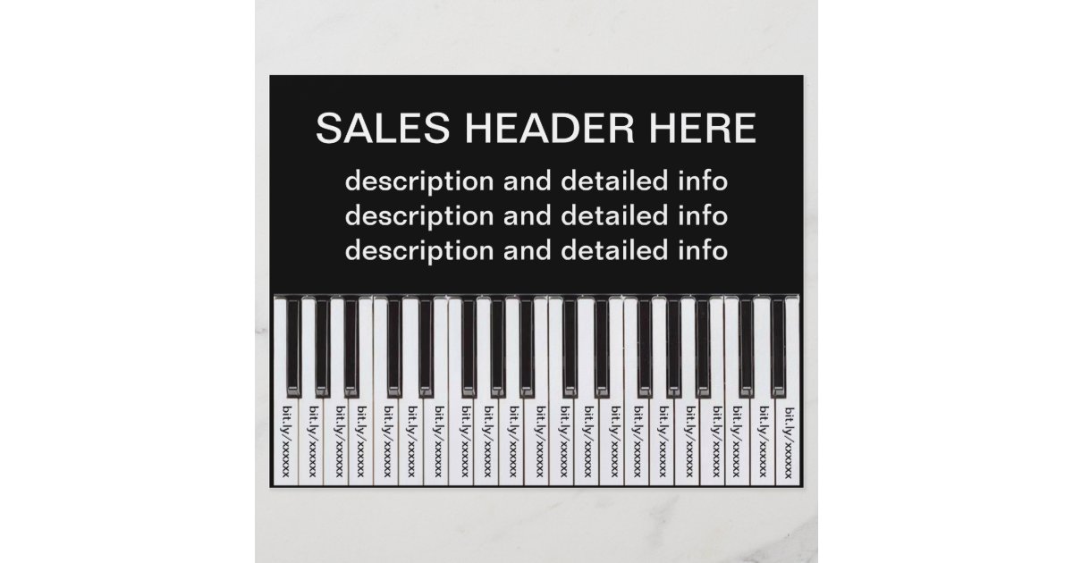 Tear-Off Advertising Flyer Personalized Keyboard | Zazzle