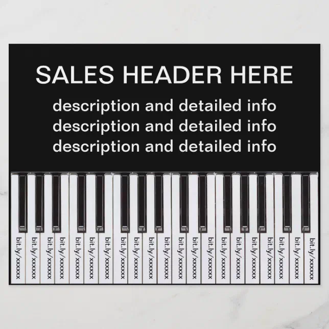 Tear-Off Advertising Flyer Personalized Keyboard | Zazzle