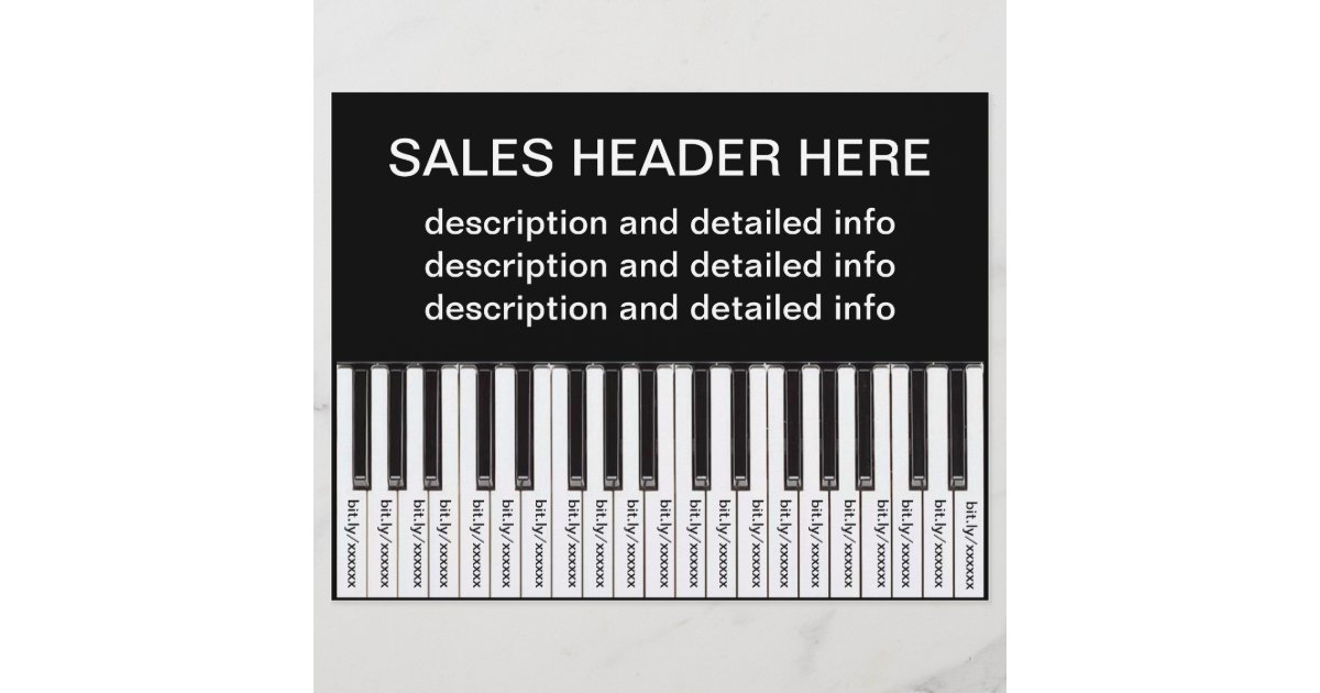Tear-Off Advertising Flyer Personalized Keyboard | Zazzle