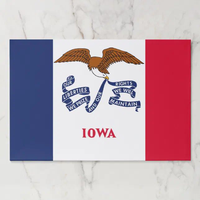 Tearaway paper pad with Flag of Iowa, USA | Zazzle