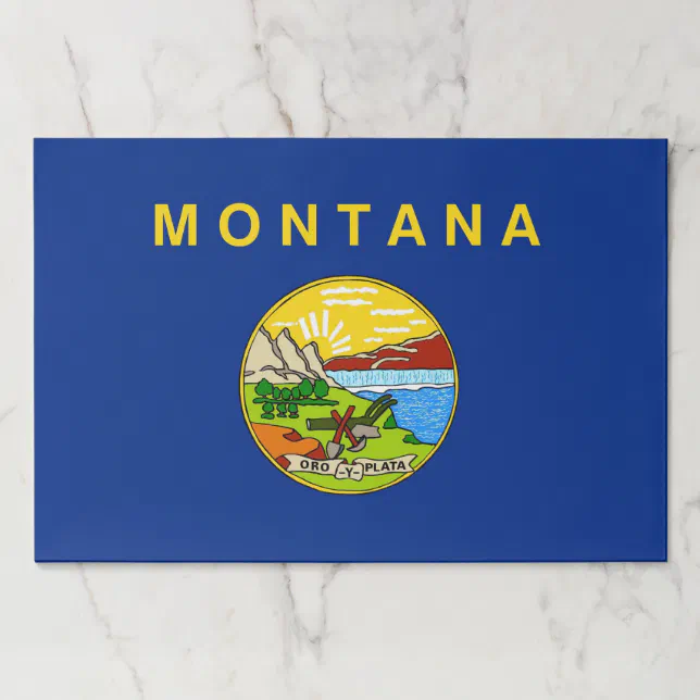 Tearaway paper pad with Flag of Montana, USA | Zazzle