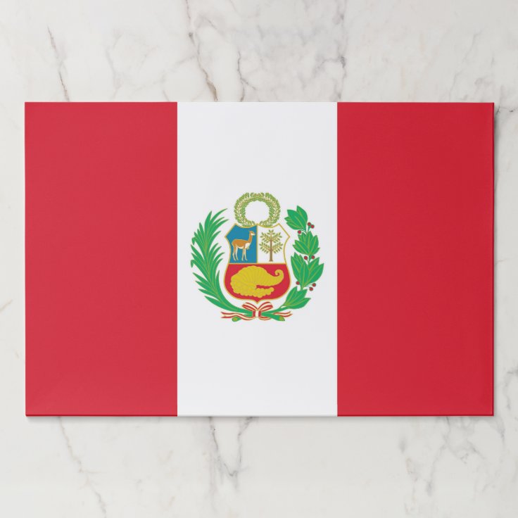 Tearaway paper pad with Flag of Peru | Zazzle