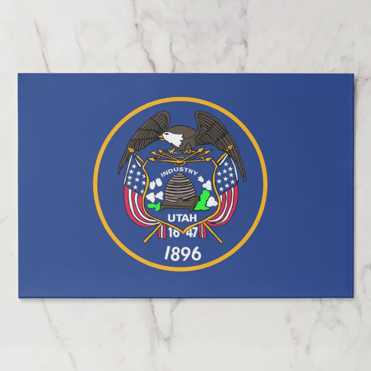 Tearaway paper pad with Flag of Utah, USA | Zazzle