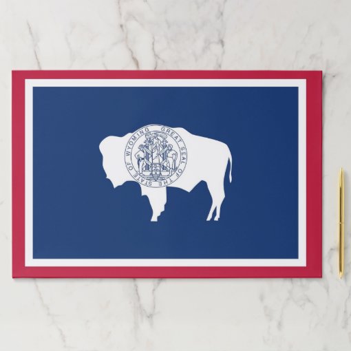 Tearaway paper pad with Flag of Wyoming, USA | Zazzle